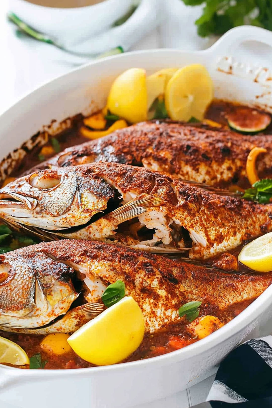 Vivaneau Rouge au Four - Recettes de Cuisine Africaine