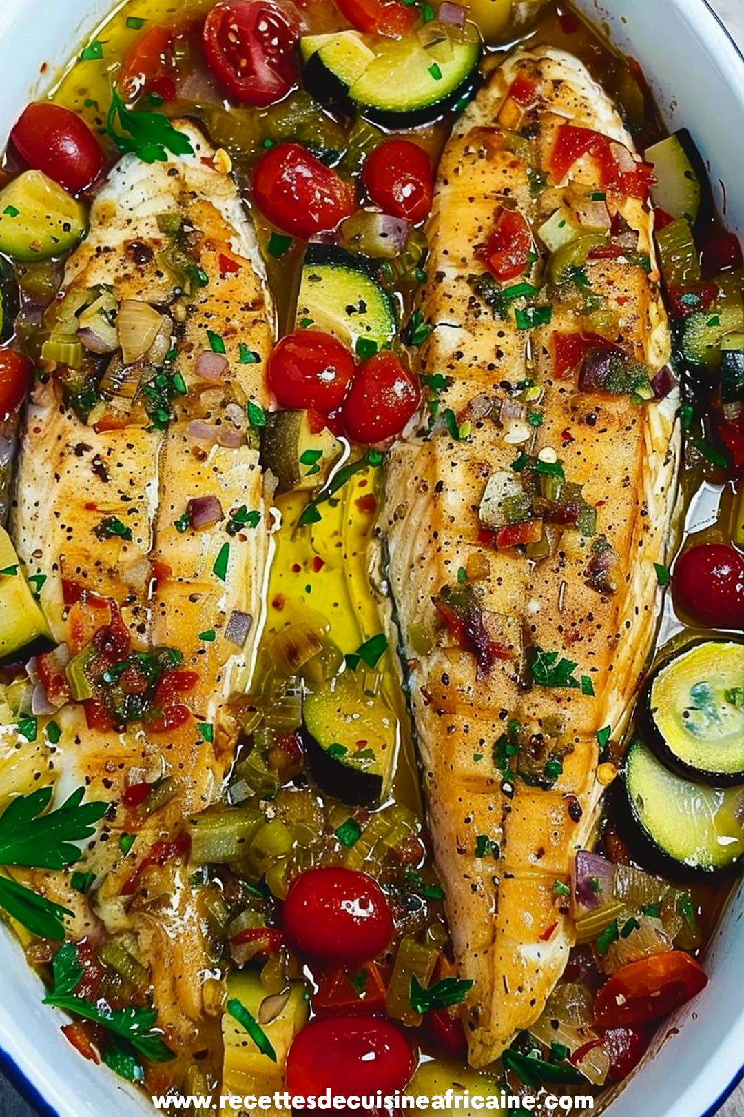 Poisson Méditerranéen au Four: Rapide et Pleine de Saveurs - Recettes ...